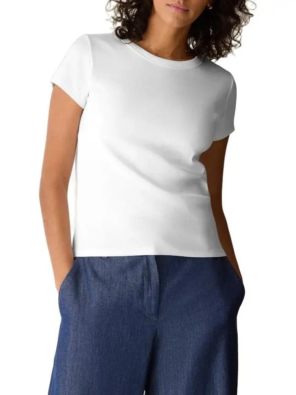 Eileen Fisher Crewneck T-shirt - White