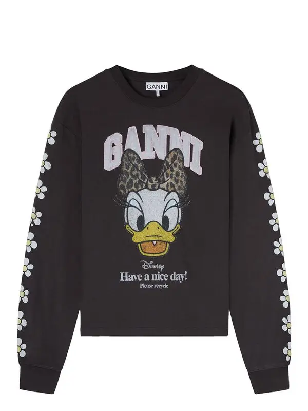 GANNI X Disney Daisy Duck Long-sleeve T-shirt - Mixed