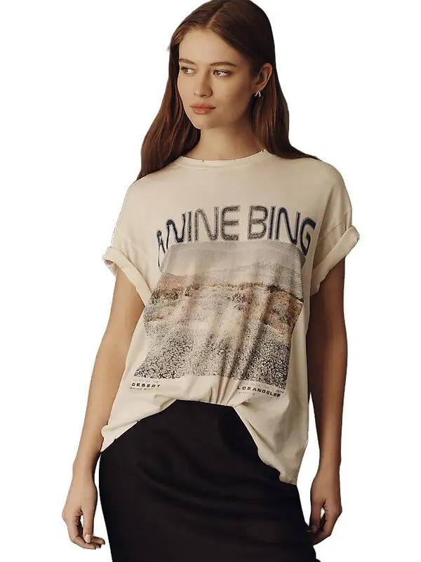 ANINE BING Cade Wildflower Graphic T-shirt - Off White