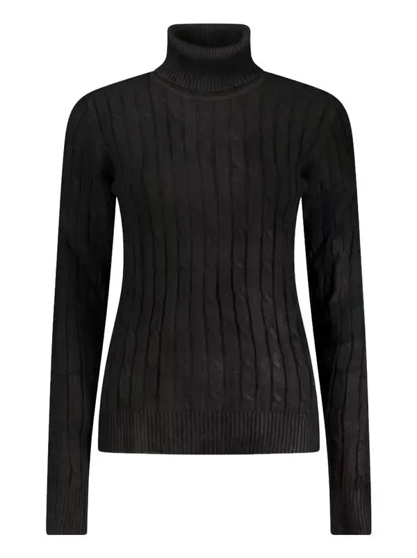 NORWAY 1963 Cable-knit Turtleneck Sweater - Black