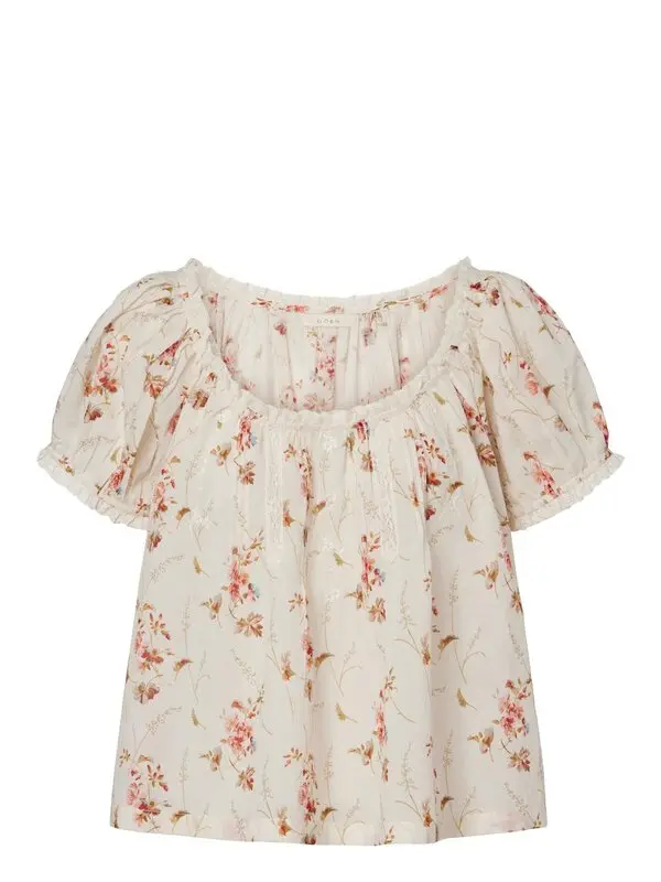 DÔEN Frederica Floral Cotton Top - Multicoloured