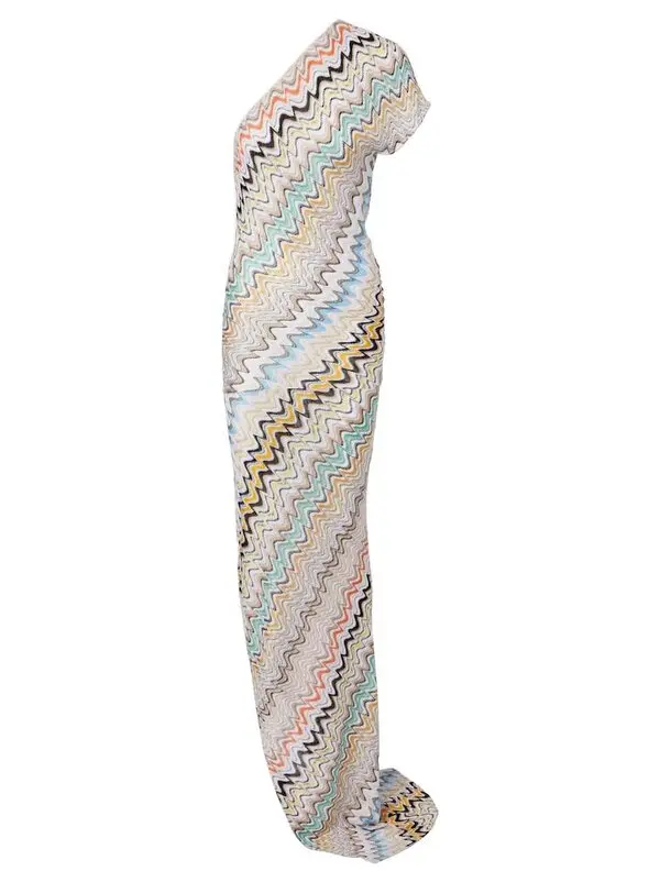 Missoni Wave One-shoulder Maxi Dress - Multicoloured