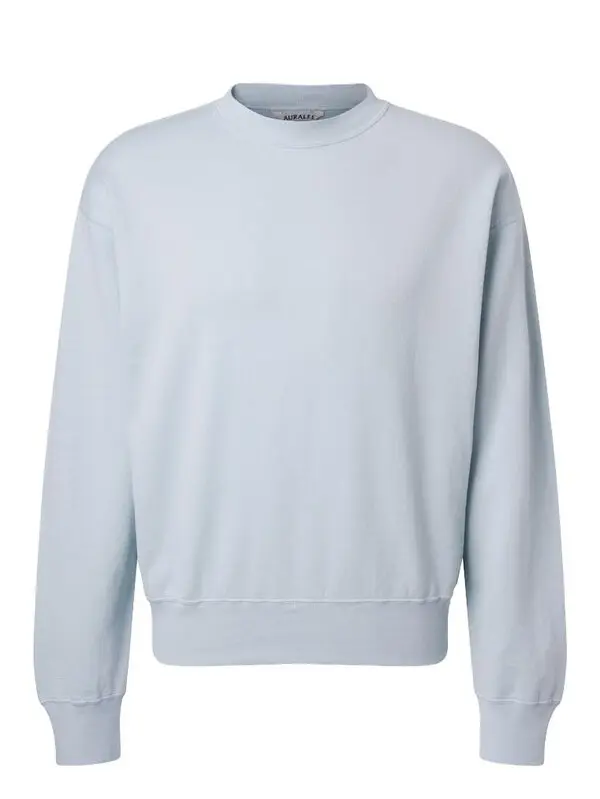 Auralee Cotton, Wool And Silk Sweatshirt - Blue