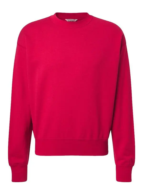 Auralee Cotton, Wool And Silk Sweatshirt - Red