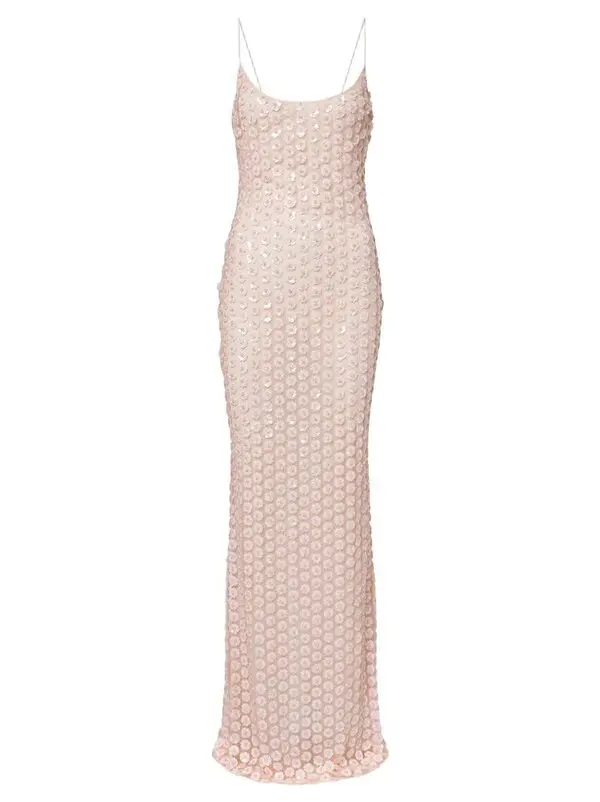THE NEW ARRIVALS ILKYAZ OZEL Embellished Gown - Pink