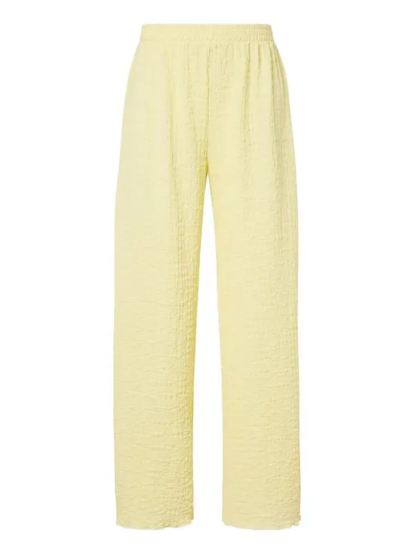 Jade Swim Mika Seersucker Wide-leg Pants - Yellow