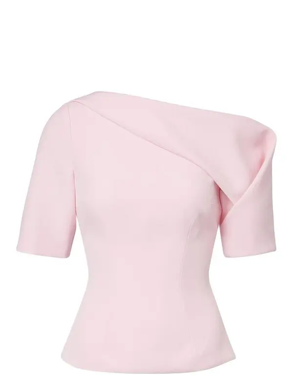 Safiyaa Marley Draped Crêpe Top - Pink