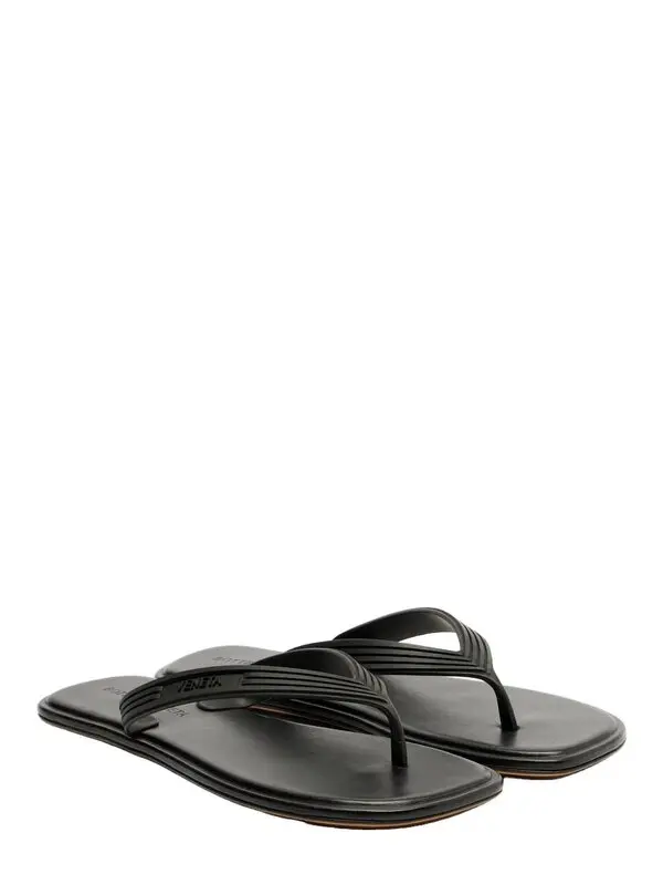Bottega Veneta Sampieri Thong Sandals - Black