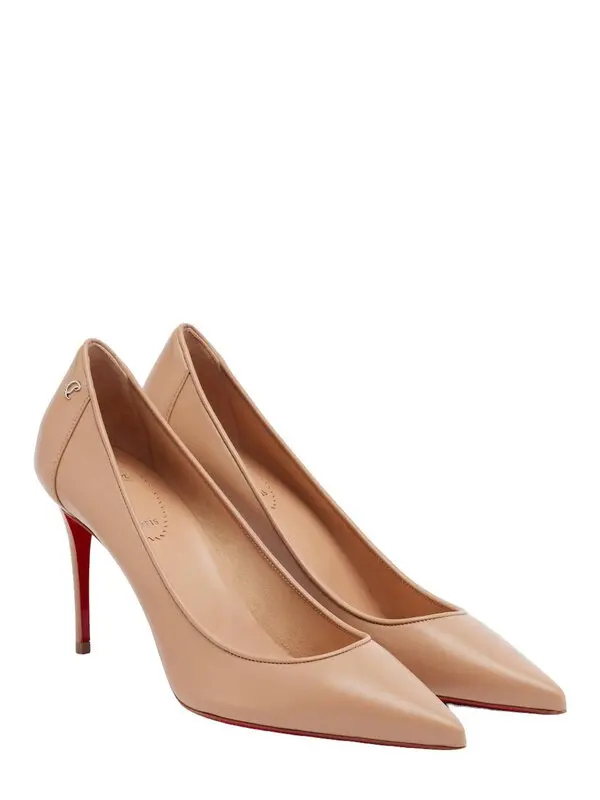 CHRISTIAN LOUBOUTIN Sporty Kate Leather Pumps - Beige