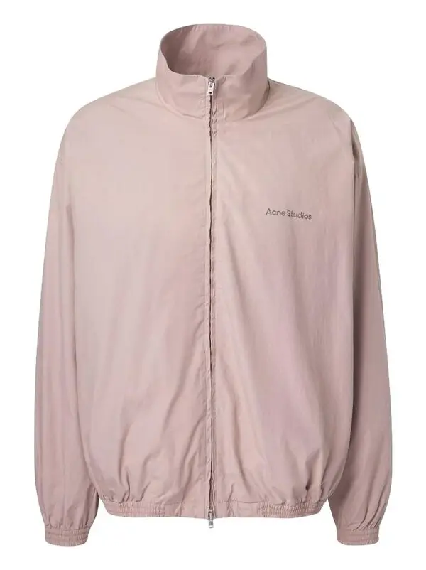 Acne Studios Logo Cotton Poplin Blouson Jacket - Beige