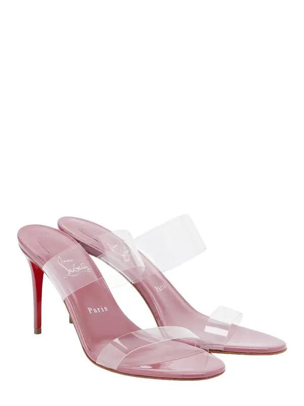 CHRISTIAN LOUBOUTIN Just Nothing Leather-trimmed Mules - Transparent