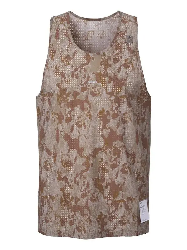 Satisfy Space‑o Camouflage Tank Top - Brown