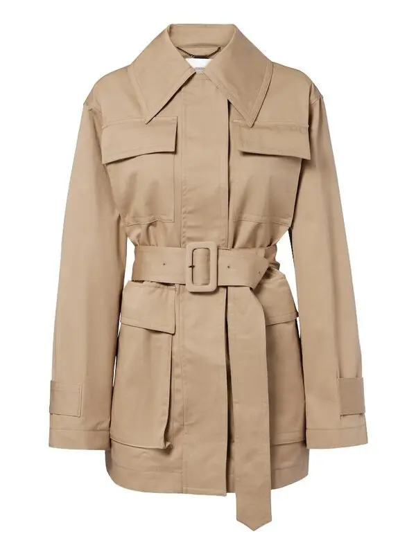 JOSEPH Shama Cotton Trench Coat - Beige