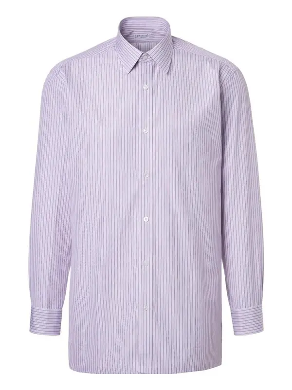 Charvet Striped Cotton Shirt - Blue