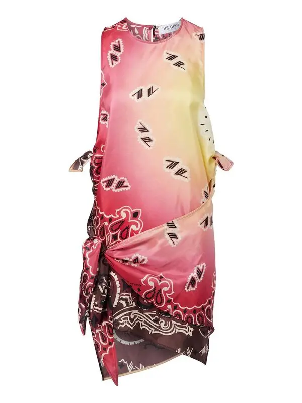 Attico Printed Silk Minidress - Multicoloured