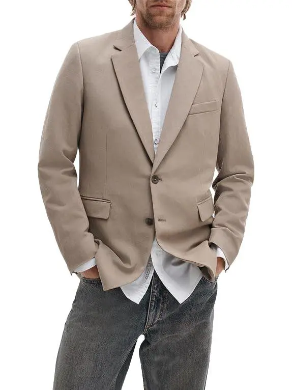Rag & Bone Butler Virgin Wool Blend Blazer - Stone
