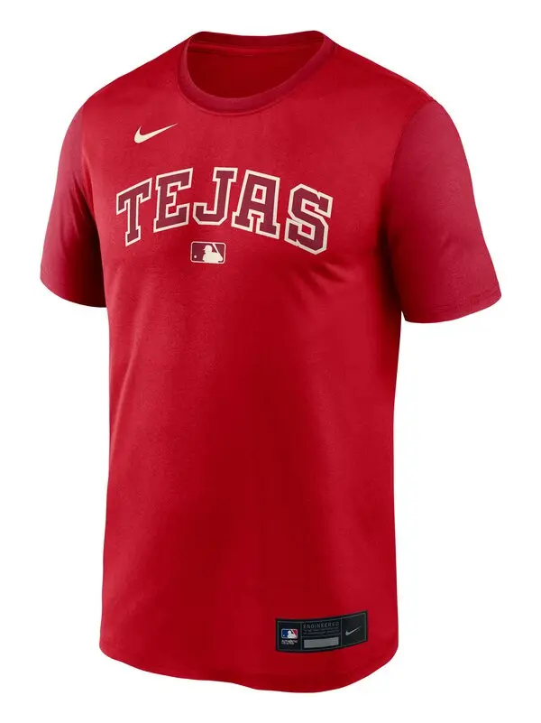 Nike Texas Rangers Authentic Collection City Connect Legend Dri-fit Mlb T-shirt - Red
