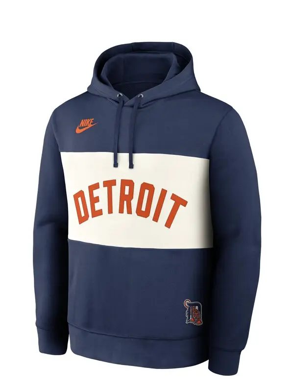 Nike Detroit Tigers Cooperstown Legacy Mlb Pullover Hoodie - Blue