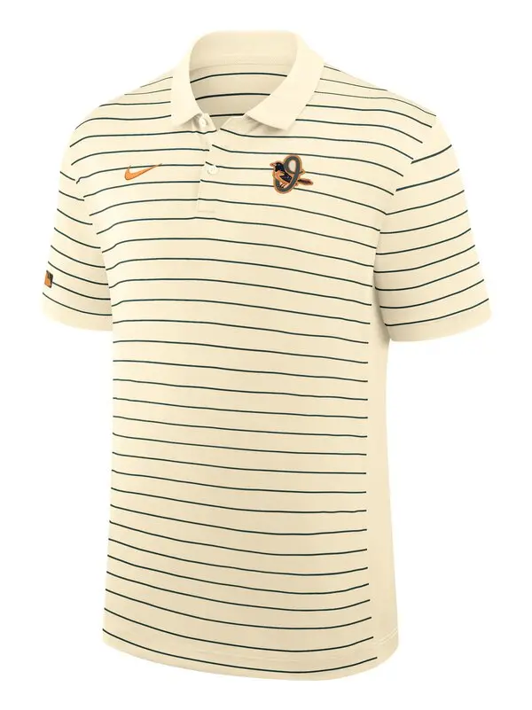Nike Baltimore Orioles City Connect Striped Victory Dri-fit Mlb Polo - Brown