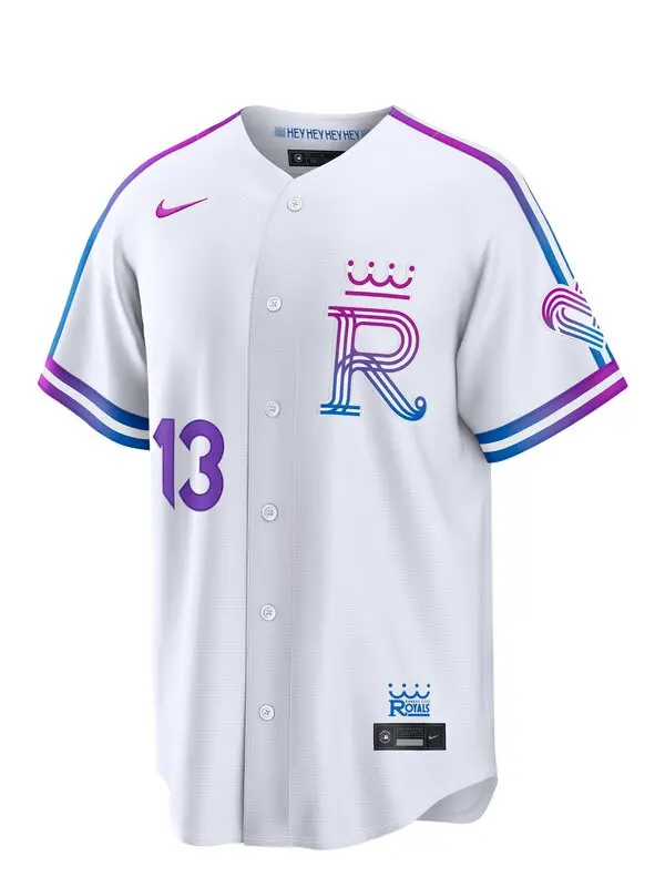 Nike Salvador Perez Kansas City Royals City Connect Mlb Stadium Jersey - White