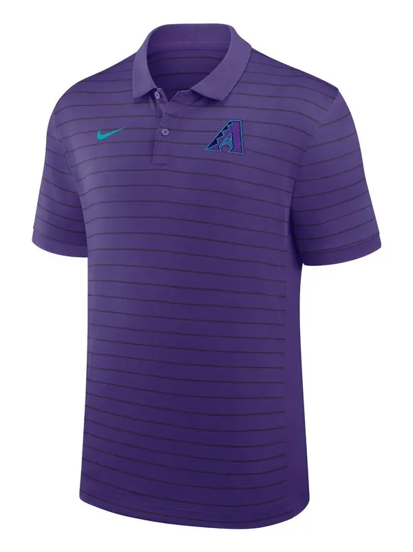 Nike Arizona Diamondbacks City Connect Striped Victory Dri-fit Mlb Polo - Purple
