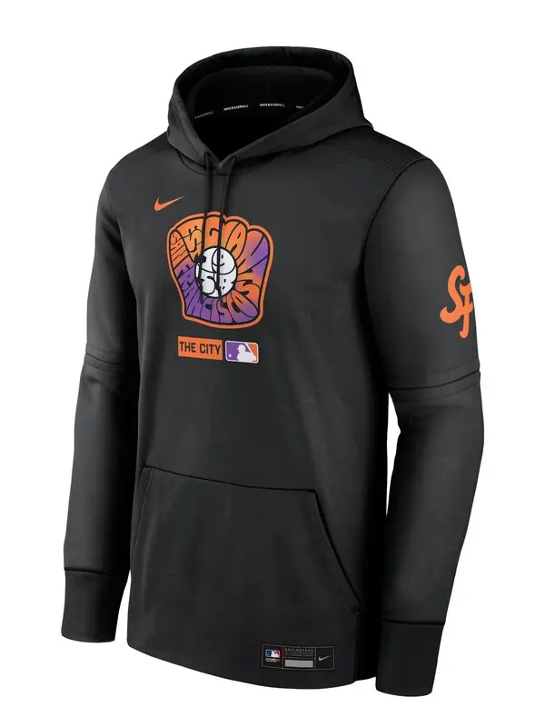 Nike San Francisco Giants Authentic Collection City Connect Therma Mlb Pullover Hoodie - Black
