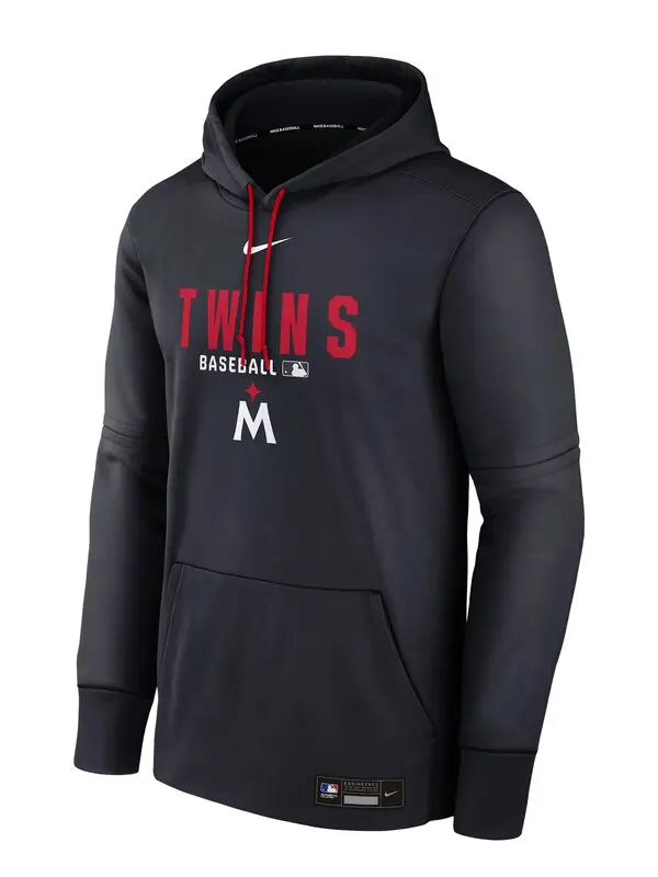 Nike Minnesota Twins Authentic Collection Therma Mlb Pullover Hoodie - Blue