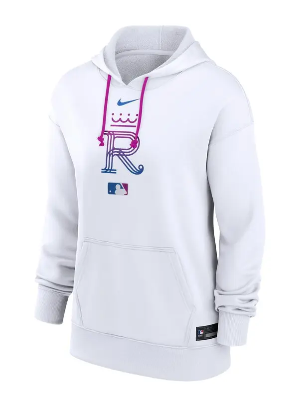 Nike Kansas City Royals City Connect Therma Mlb Pullover Hoodie - White