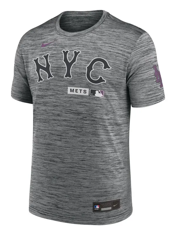 Nike New York Mets City Connect Velocity Dri-fit Mlb T-shirt - Grey