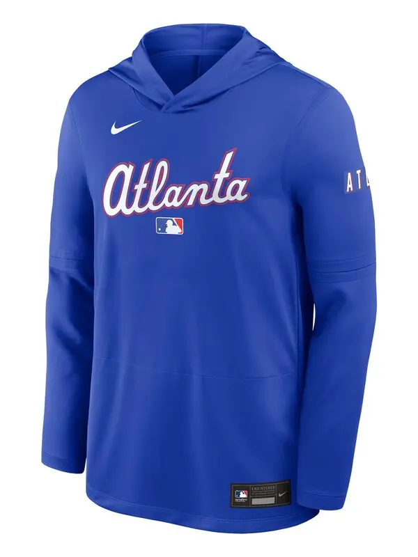Nike Atlanta Braves City Connect Long-sleeve Hooded Top - Blue
