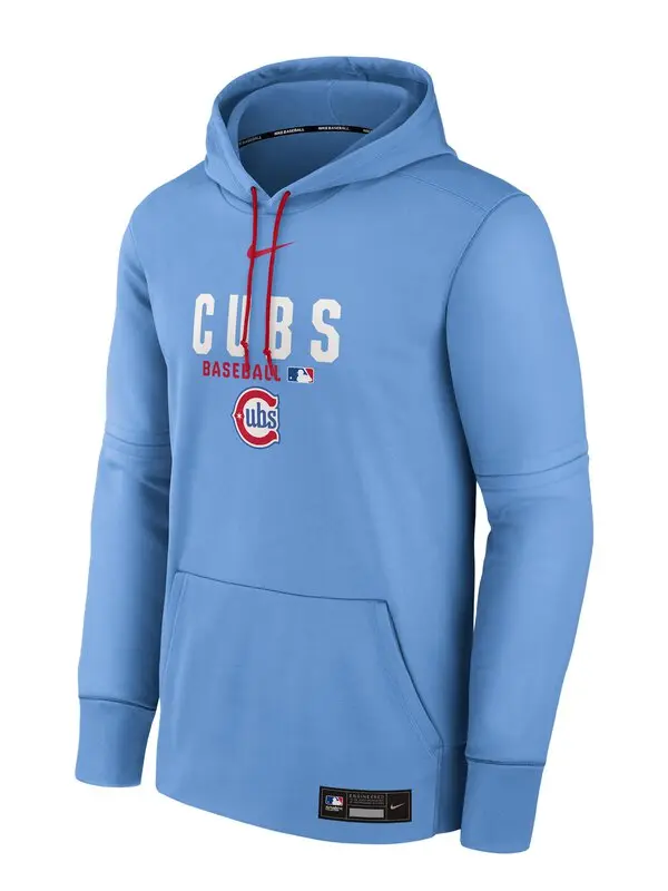 Nike Chicago Cubs Authentic Collection Therma Mlb Pullover Hoodie - Blue
