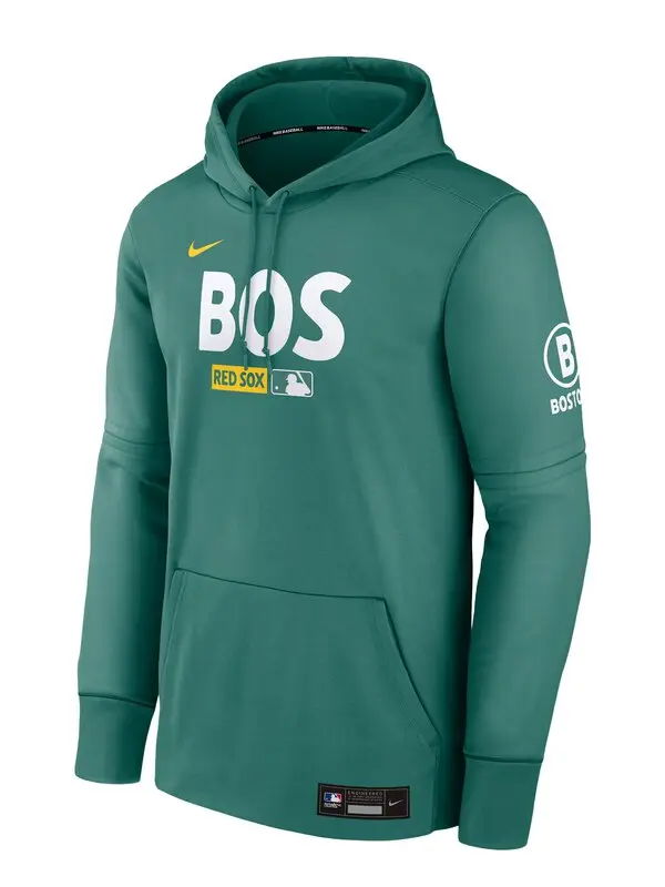 Nike Boston Red Sox City Connect Therma Mlb Pullover Hoodie - Green