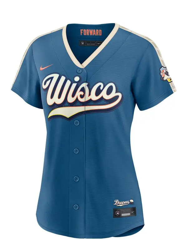 Nike Milwaukee Brewers City Connect Mlb Stadium Jersey - Grey