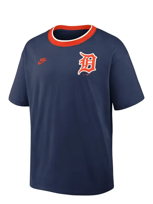 Nike Detroit Tigers Cooperstown Ringer Mlb T-shirt - Blue