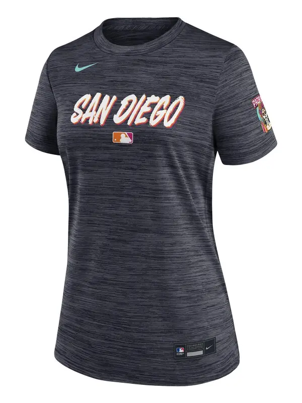 Nike San Diego Padres Authentic Collection City Connect Velocity Dri-fit Mlb T-shirt - Black