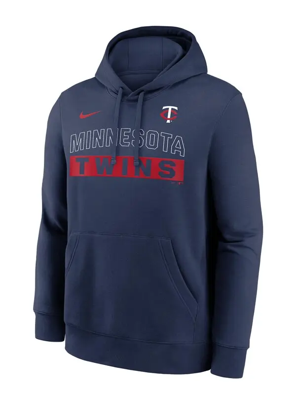 Nike Minnesota Twins Club Mlb Pullover Hoodie - Blue