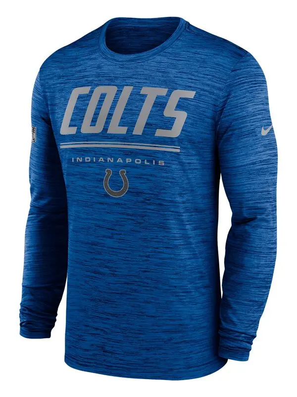 Nike Indianapolis Colts Sideline Team Issue Velocity Dri-fit Nfl Long-sleeve T-shirt - Blue