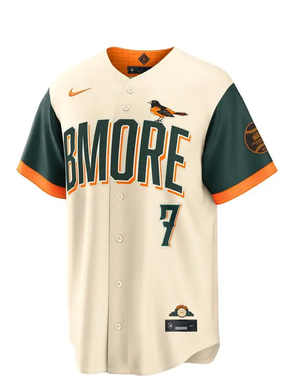 Nike Jackson Holliday Baltimore Orioles City Connect Mlb Stadium Jersey - Brown