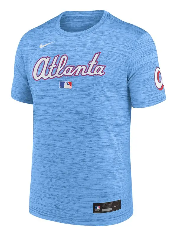 Nike Atlanta Braves City Connect Velocity Dri-fit Mlb T-shirt - Blue