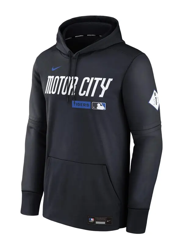 Nike Detroit Tigers Authentic Collection City Connect Therma Mlb Pullover Hoodie - Blue
