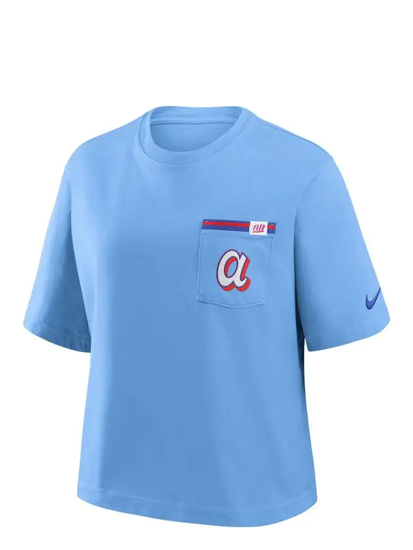 Nike Atlanta Braves City Connect Pocket Boxy Mlb T-shirt - Blue