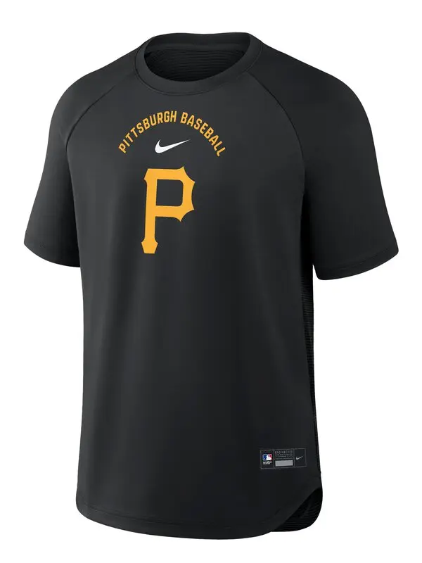 Nike Pittsburgh Pirates Authentic Collection Batting Practice Pregame Dri-fit Mlb Top - Black