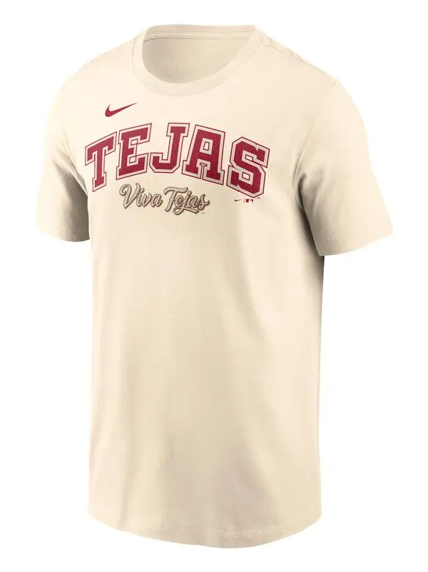 Nike Texas Rangers City Connect Wordmark Mlb T-shirt - Brown
