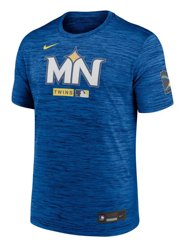 Nike Minnesota Twins City Connect Velocity Dri-fit Mlb T-shirt - Blue