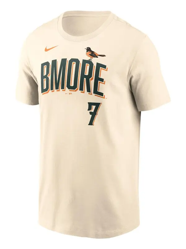Nike Jackson Holliday Baltimore Orioles City Connect Mlb T-shirt - Brown
