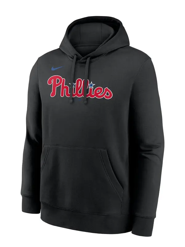 Nike Philadelphia Phillies Club Mlb Pullover Hoodie - Black