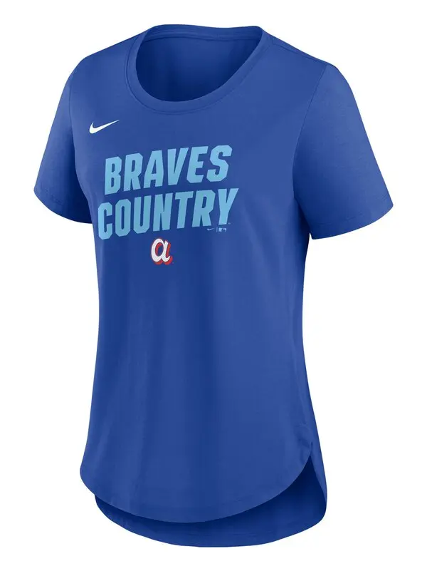 Nike Atlanta Braves City Connect Lockup Mlb T-shirt - Blue