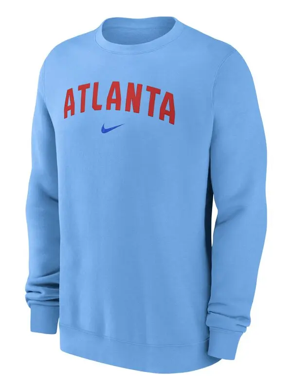 Nike Atlanta Braves Mlb Pullover Crew - Blue