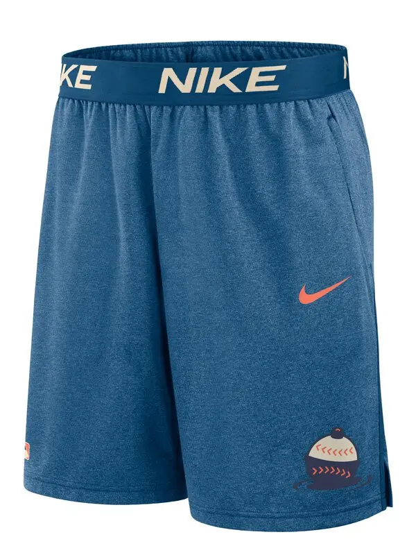 Nike Milwaukee Brewers City Connect Dri-fit Mlb Shorts - Blue