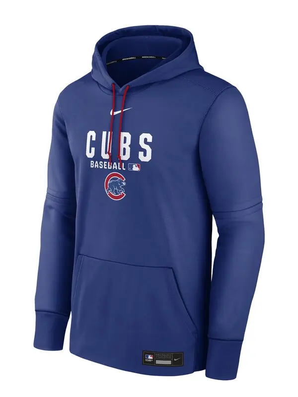 Nike Chicago Cubs Authentic Collection Therma Mlb Pullover Hoodie - Blue